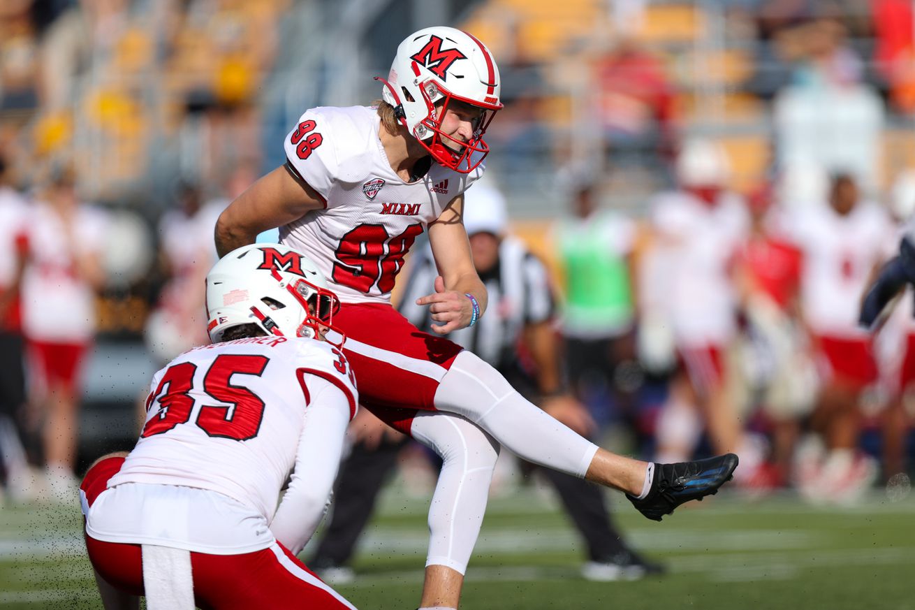 Graham Nicholson, Miami (OH)’s Lou Groza Award kicker, enters transfer ...